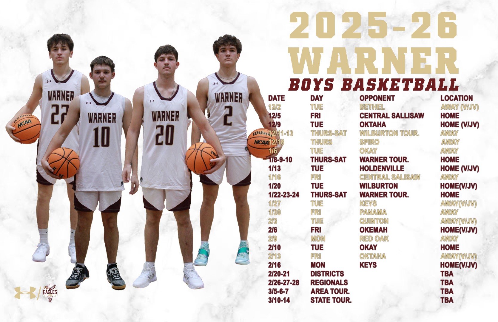 Warner Public Schools - Warner Eagles Boys Basketball Schedule